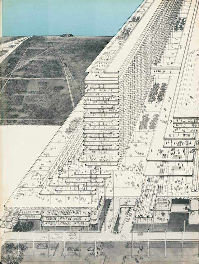 The Linear City by Peter Eisenman and Michael Graves - Dwell