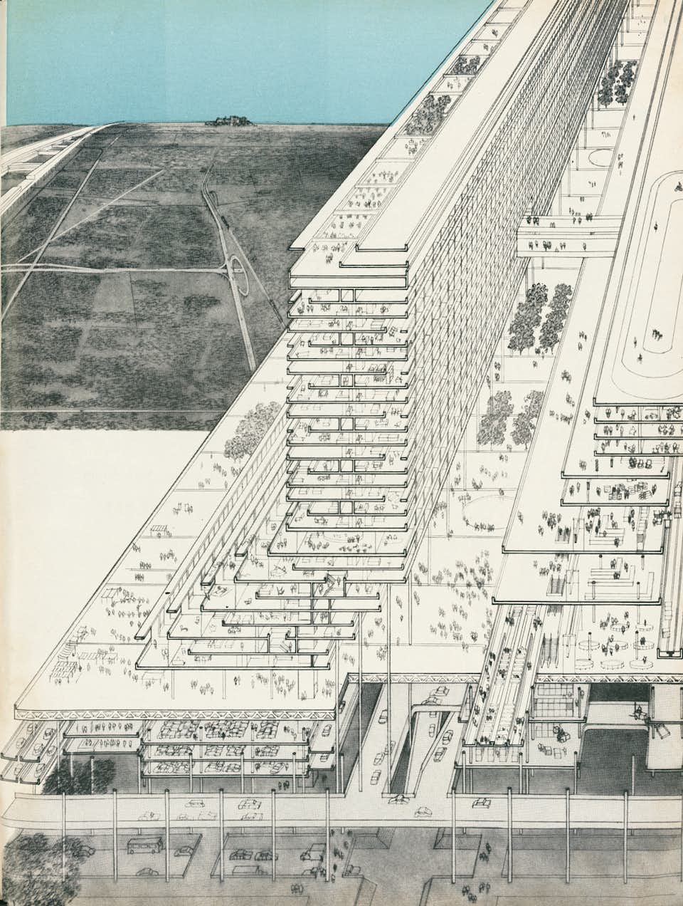 The Linear City by Peter Eisenman and Michael Graves - Dwell