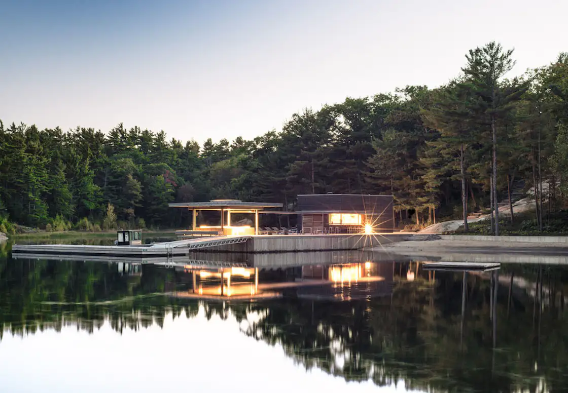 A Modern Lakeside Boathouse in Ontario - Dwell