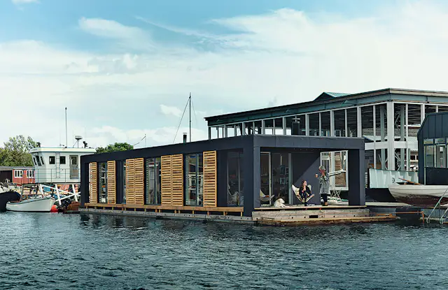 Photo 1 of 9 in Each Day at This Floating Home Begins With a Swim, Just ...
