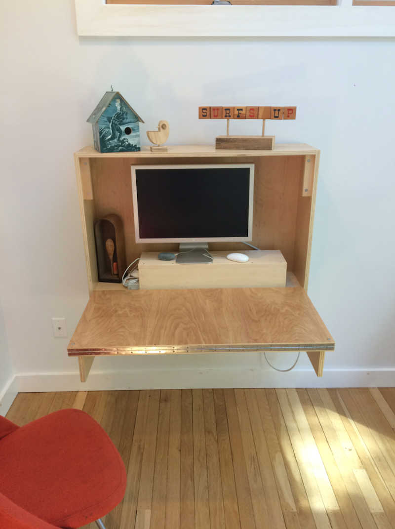 Photo 5 of 5 in How to Build a Compact, Fold-Down Desk for Small Spaces ...