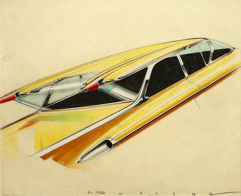 When the Future Had Fins: Fantastical Vintage Auto Drawings - Dwell