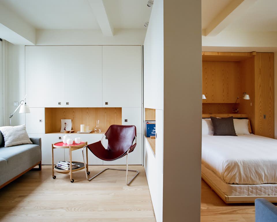 Photo 3 of 9 in A Pivoting Wall Makes This Tiny Studio Fit For Any ...