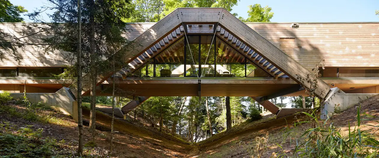 A Unique Home in the Canadian Forest That Doubles As a Bridge - Dwell