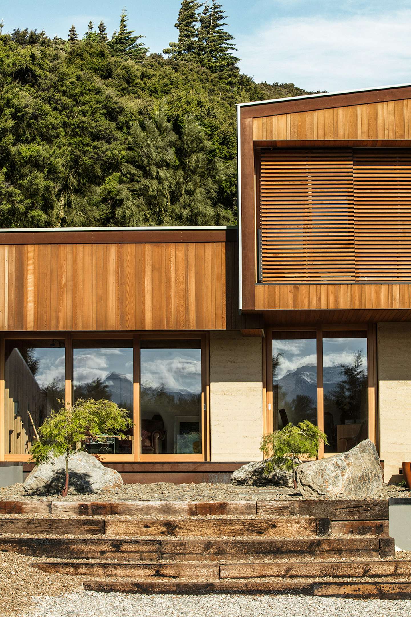 Photo 12 of 23 in A Rammed Earth Home Rises on a Breathtaking Site in ...