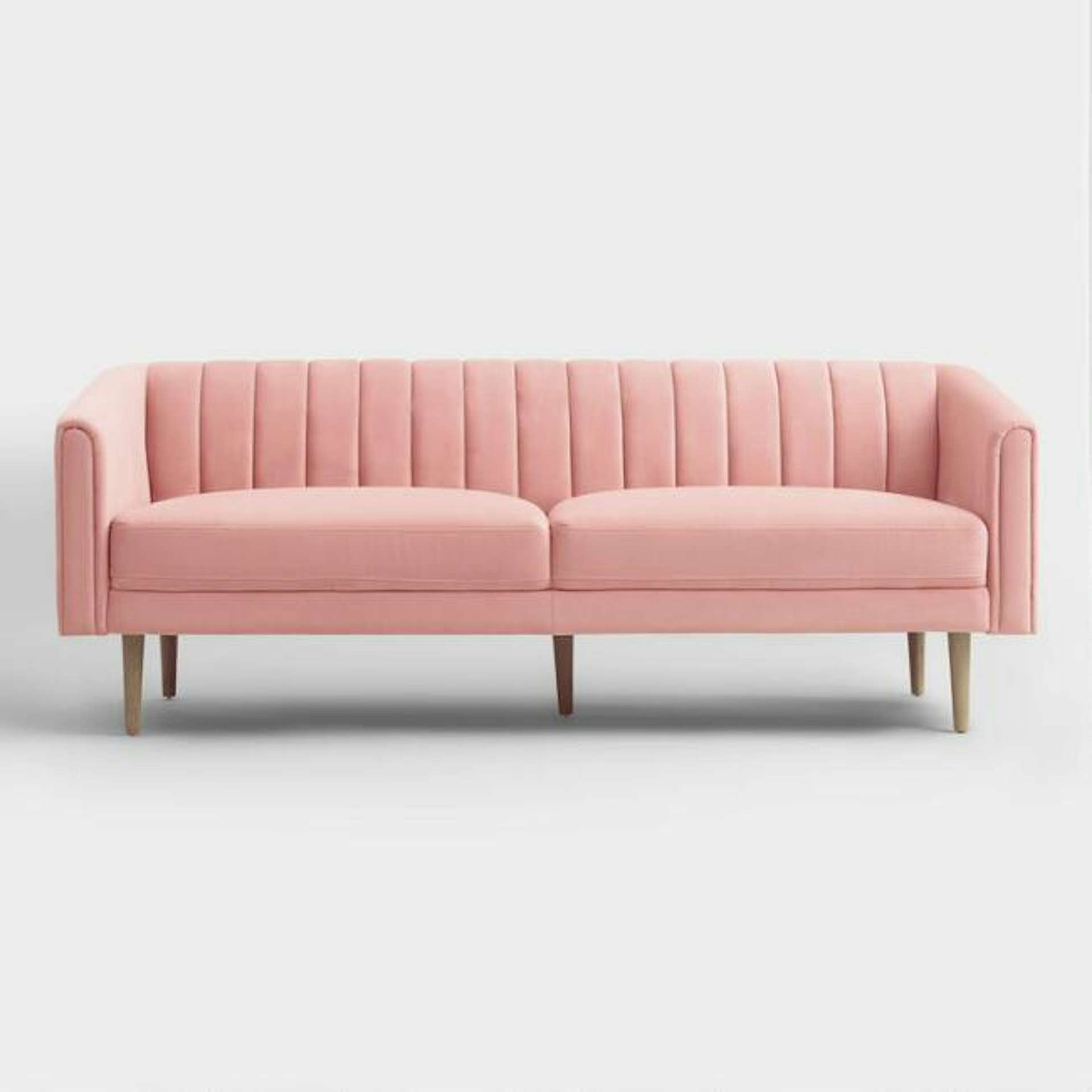 Photo 1 of 1 in Blush Pink Channel Back Sacha Sofa - Dwell