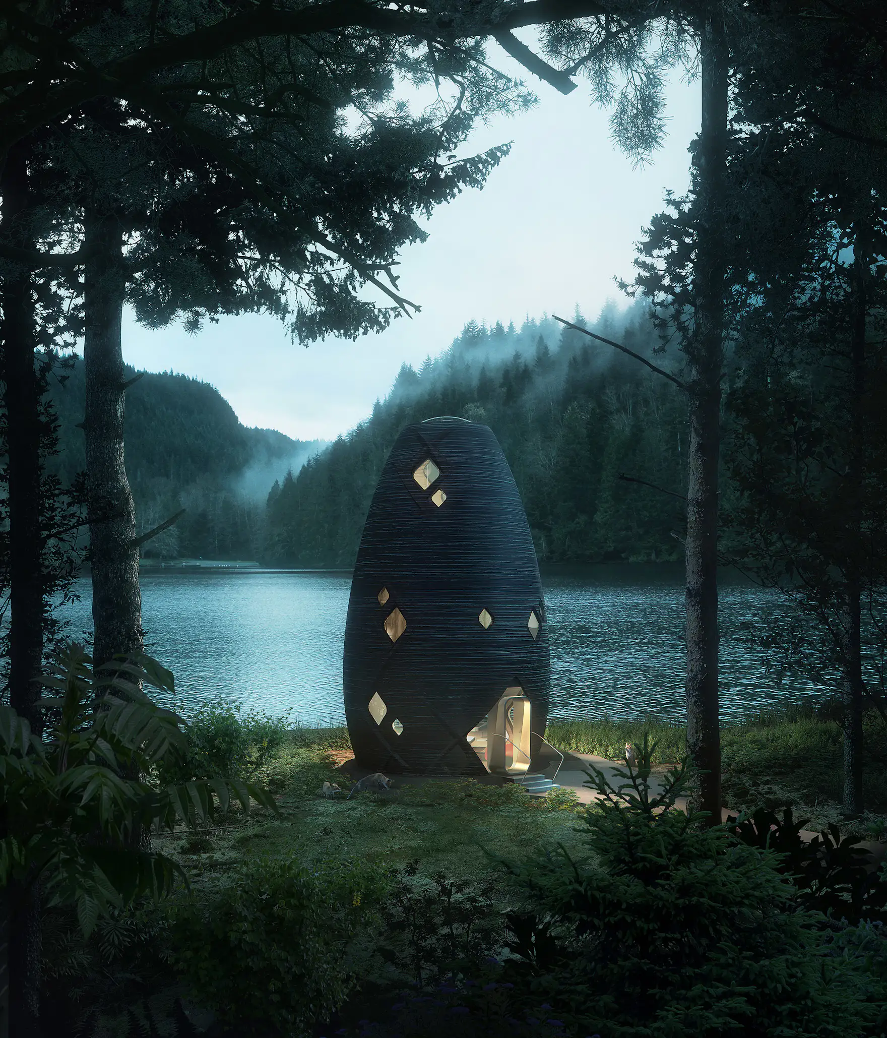 Photo 1 of 4 in A 3D-Printed Pod Home Designed For Mars Is Now Bookable ...