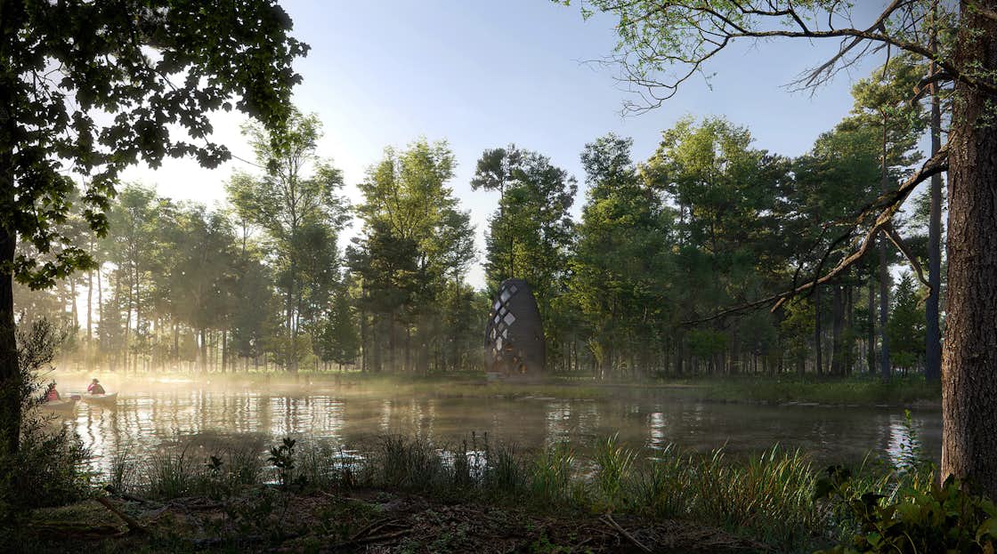 Photo 3 of 4 in A 3D-Printed Pod Home Designed For Mars Is Now Bookable ...