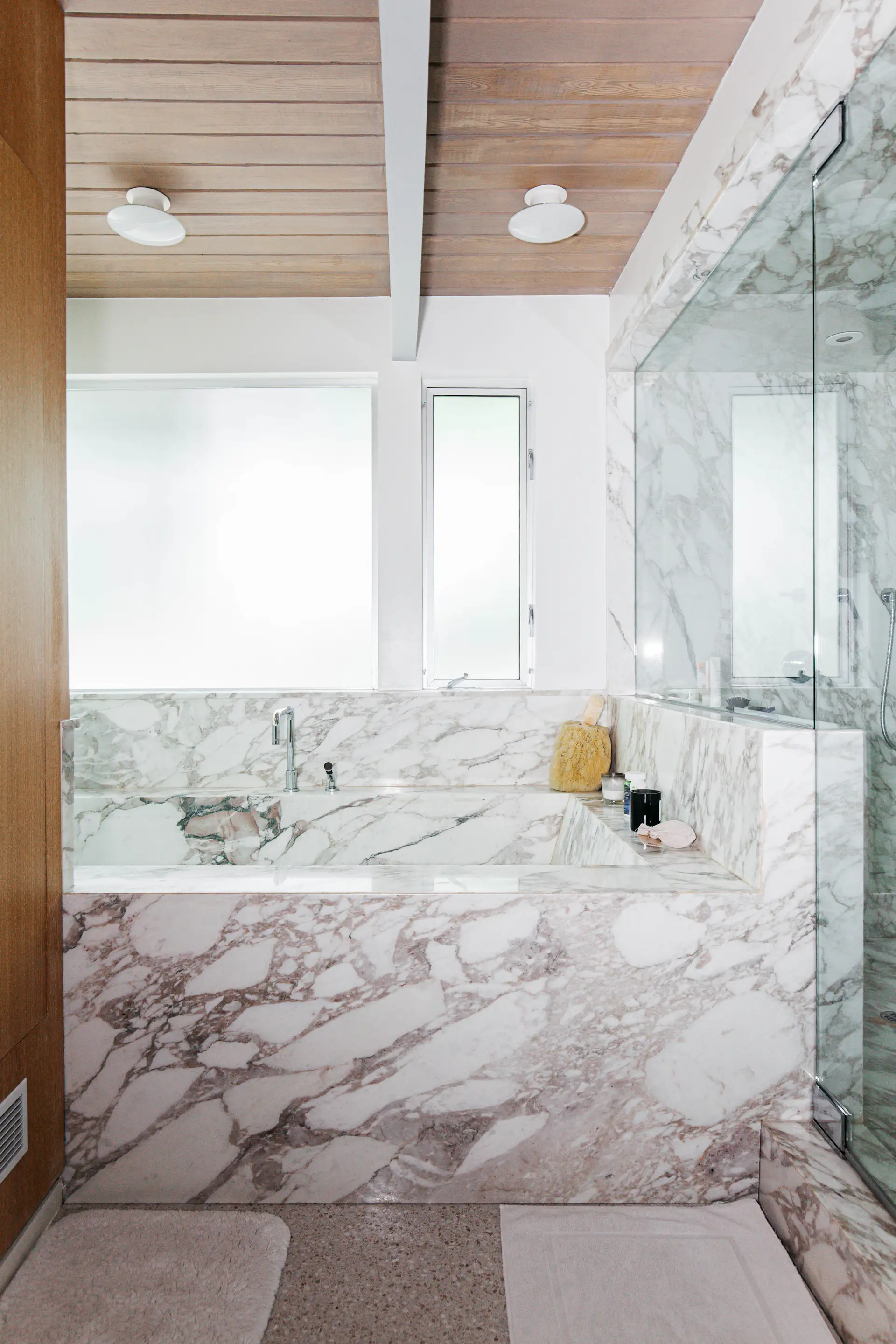 Bathroom Marble Walls Design Photos and Ideas - Dwell