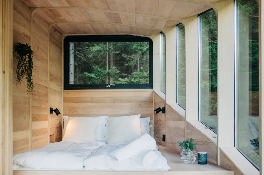 Photo 8 of 20 in A Pair of Pine Cone–Shaped Tree Houses Overlook a ...
