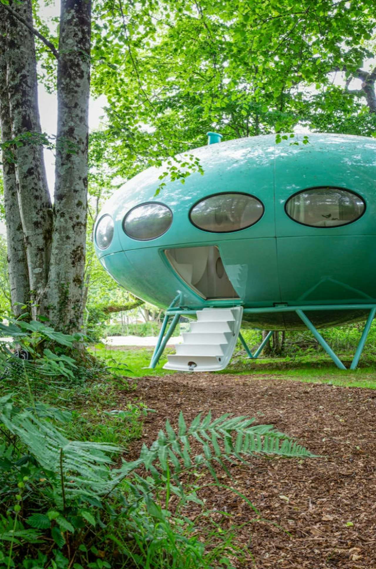 A Rare, Flying Saucer–Shaped Futuro Home Touches Down in England - Dwell