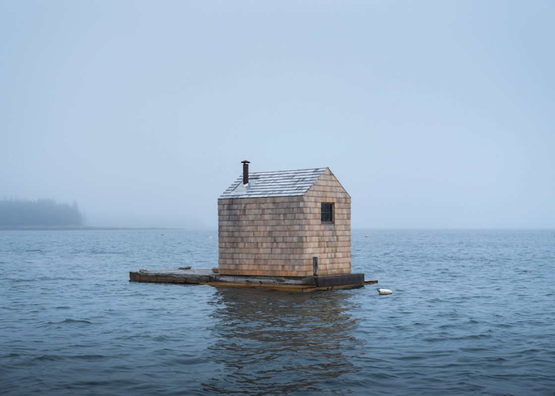 A Designer Builds a Scandinavian-Inspired Sauna That Floats Off the ...