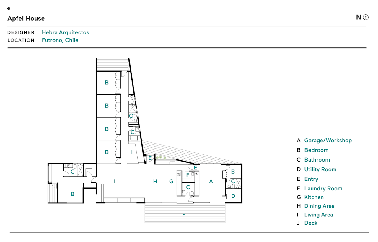 Photo 17 of 17 in A T-Shaped Cabin Hugs a Forested Hillside in Chile ...