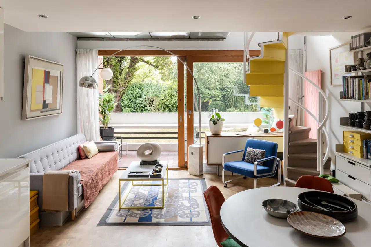 Photo 4 of 10 in A ’60s Studio With a Bright-Yellow Spiral Staircase ...