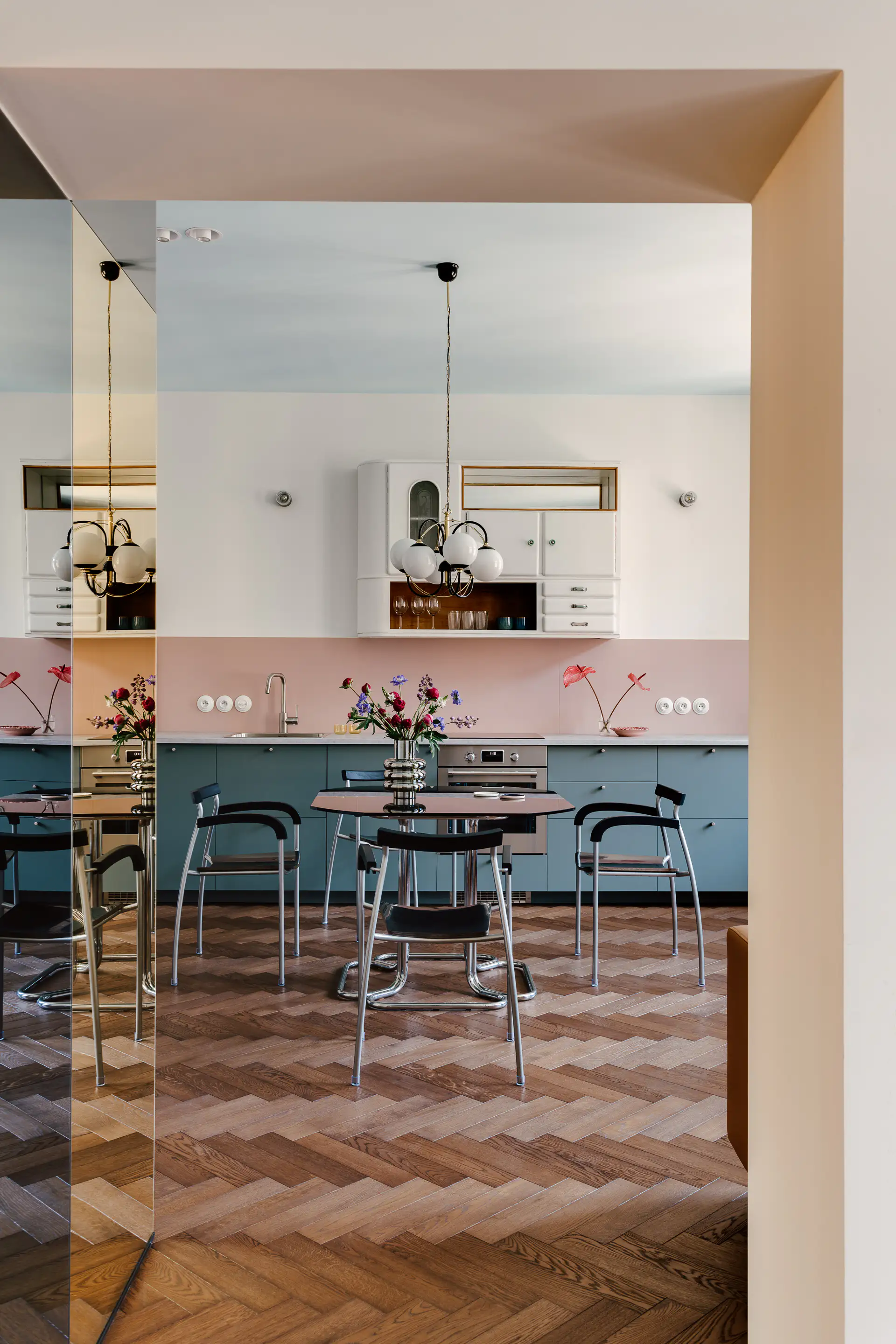 Photo 9 of 15 in Pastel Colors and Vintage Furnishings Rule in This ...