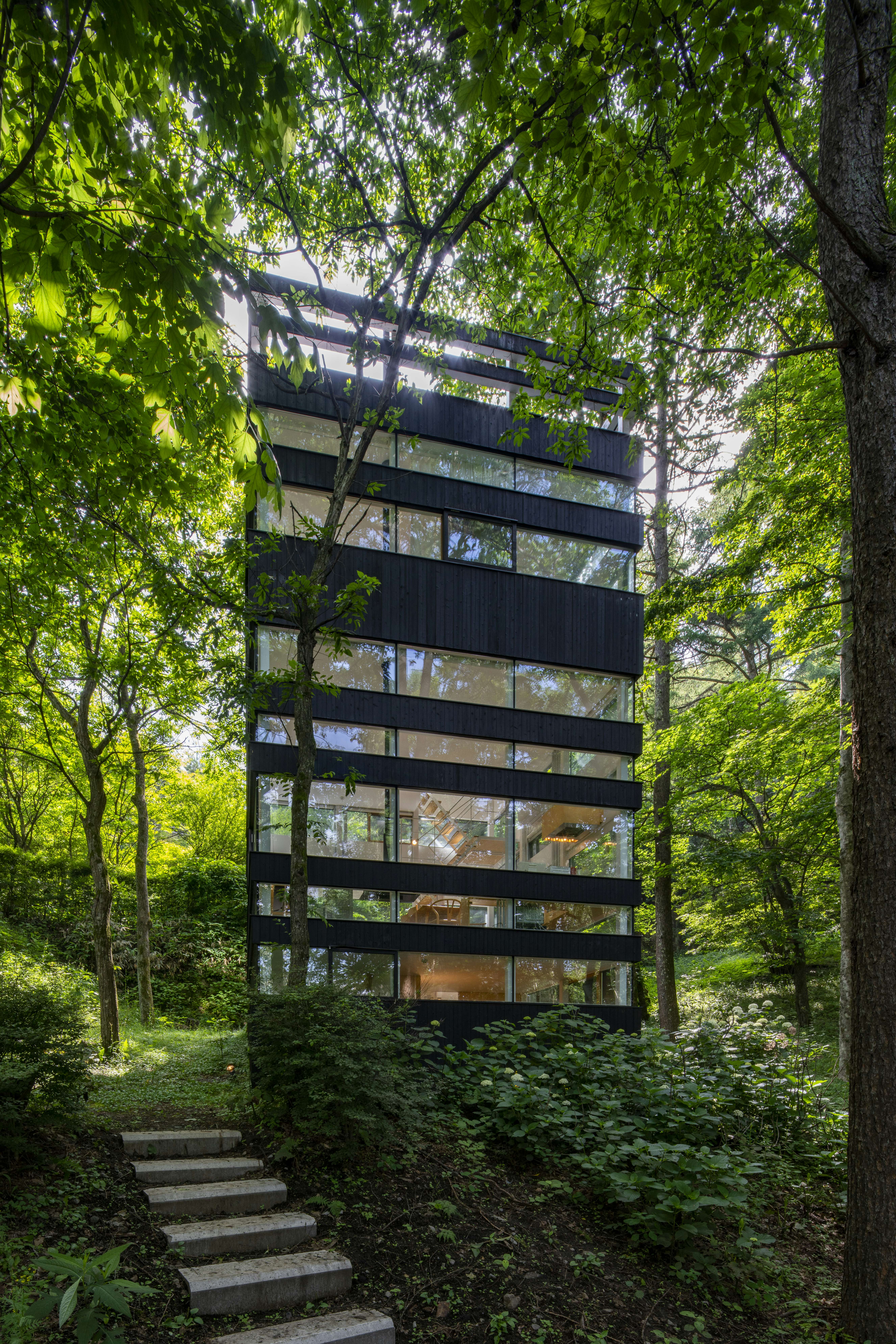 Photo 1 Of 8 In A Tiny Skyscraper Lists For 1 5M In A Japanese Forest Photo 1 Of 8 In A Tiny Skyscraper Lists For 1 5M In A Japanese Forest