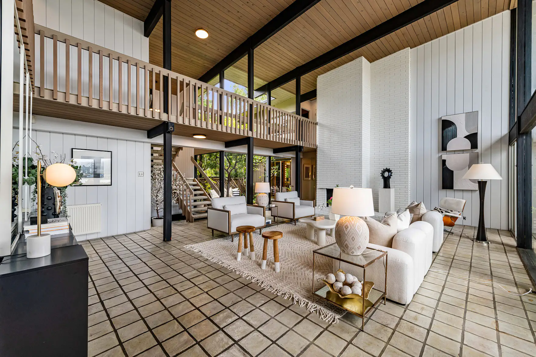 Photo 2 of 10 in Near San Francisco, a Rare Two-Story Eichler Home ...