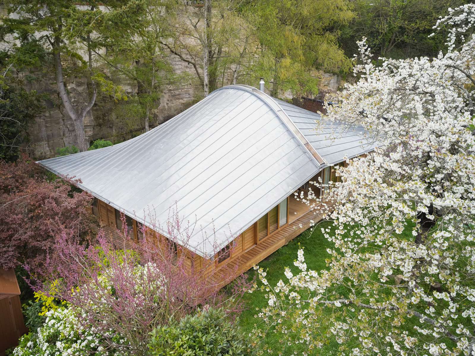 Photo 12 of 18 in A Swooping Metal Roof Caps a House Set in a Normandy ...