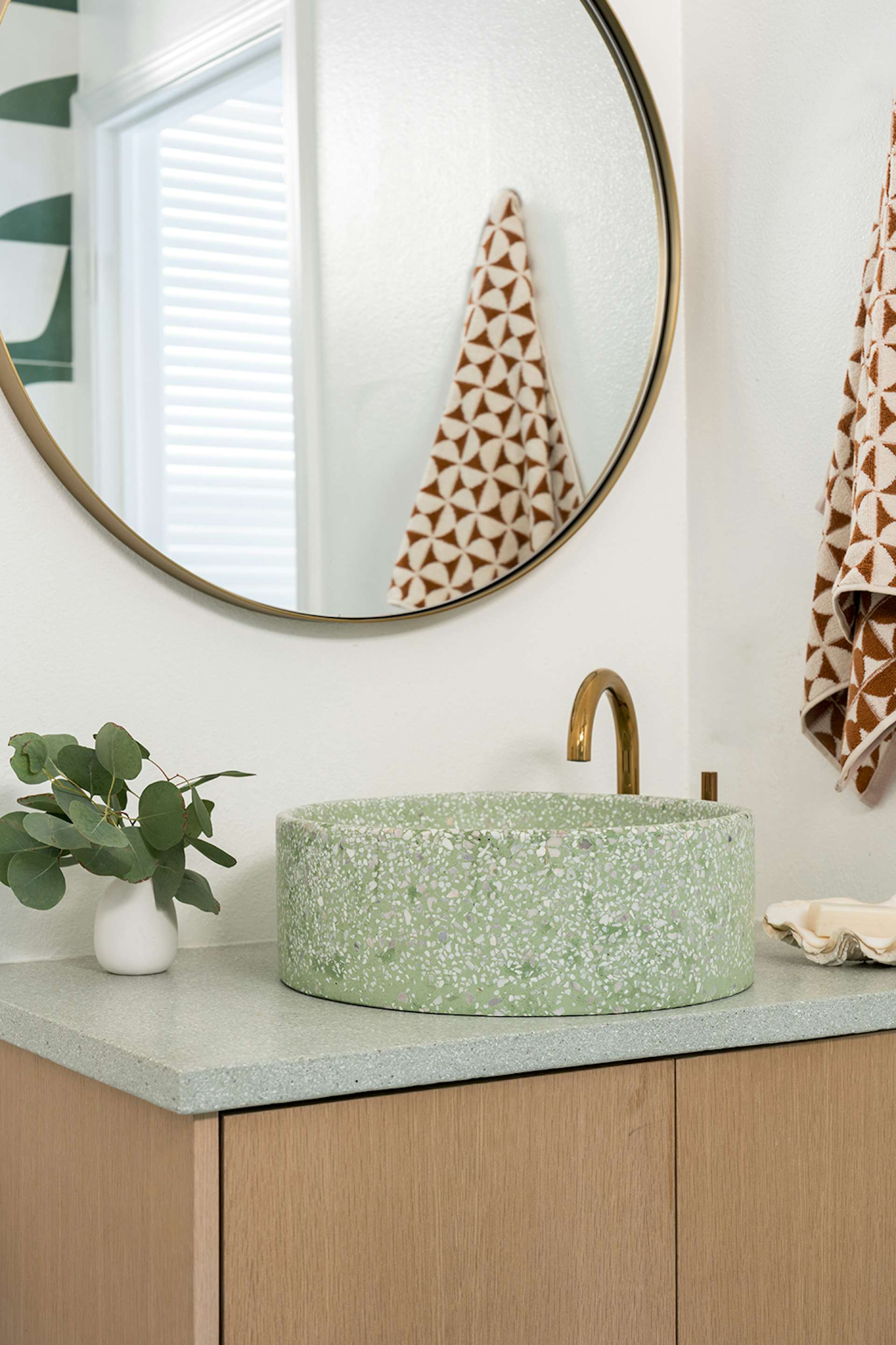 Photo 11 of 13 in Patterned Concrete and Geometric Tiles Turn This ...