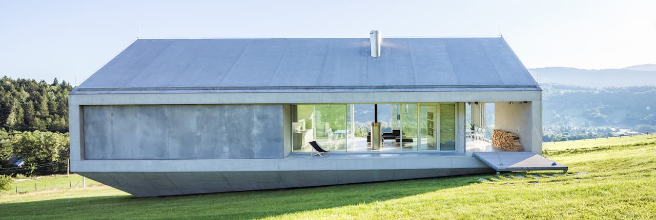 Photo 1 of 8 in A Striking Modern House Built In A Pastoral Landscape ...