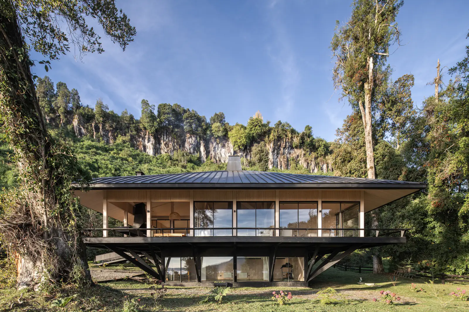 Photo 8 of 9 in A Lake House in Chilean Patagonia Takes Inspiration ...