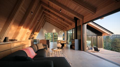 Photo 9 of 18 in Three Tilting A-Frames Form a Net-Zero Mountain ...