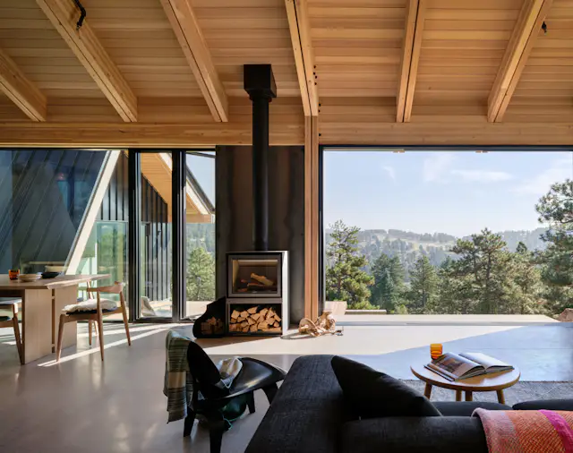 Photo 7 of 18 in Three Tilting A-Frames Form a Net-Zero Mountain ...