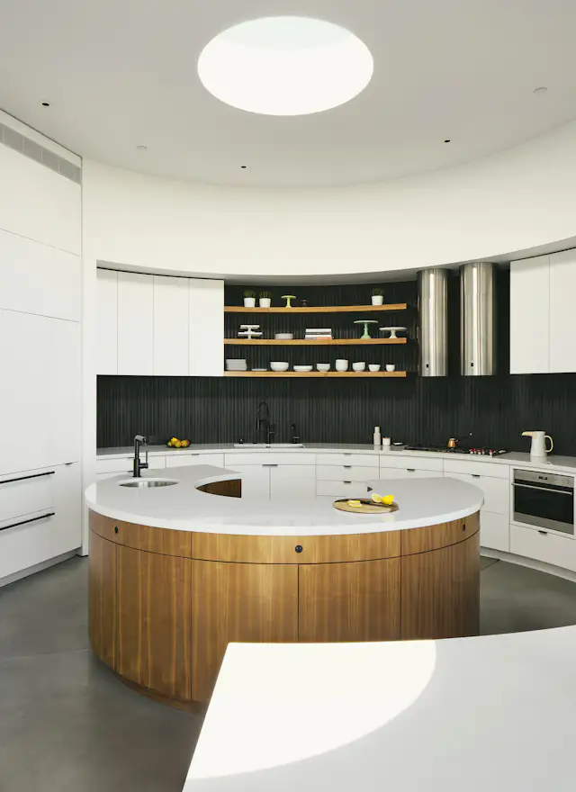 Photo 13 of 23 in A Bold Circular Home Radiates Outward From Its ...