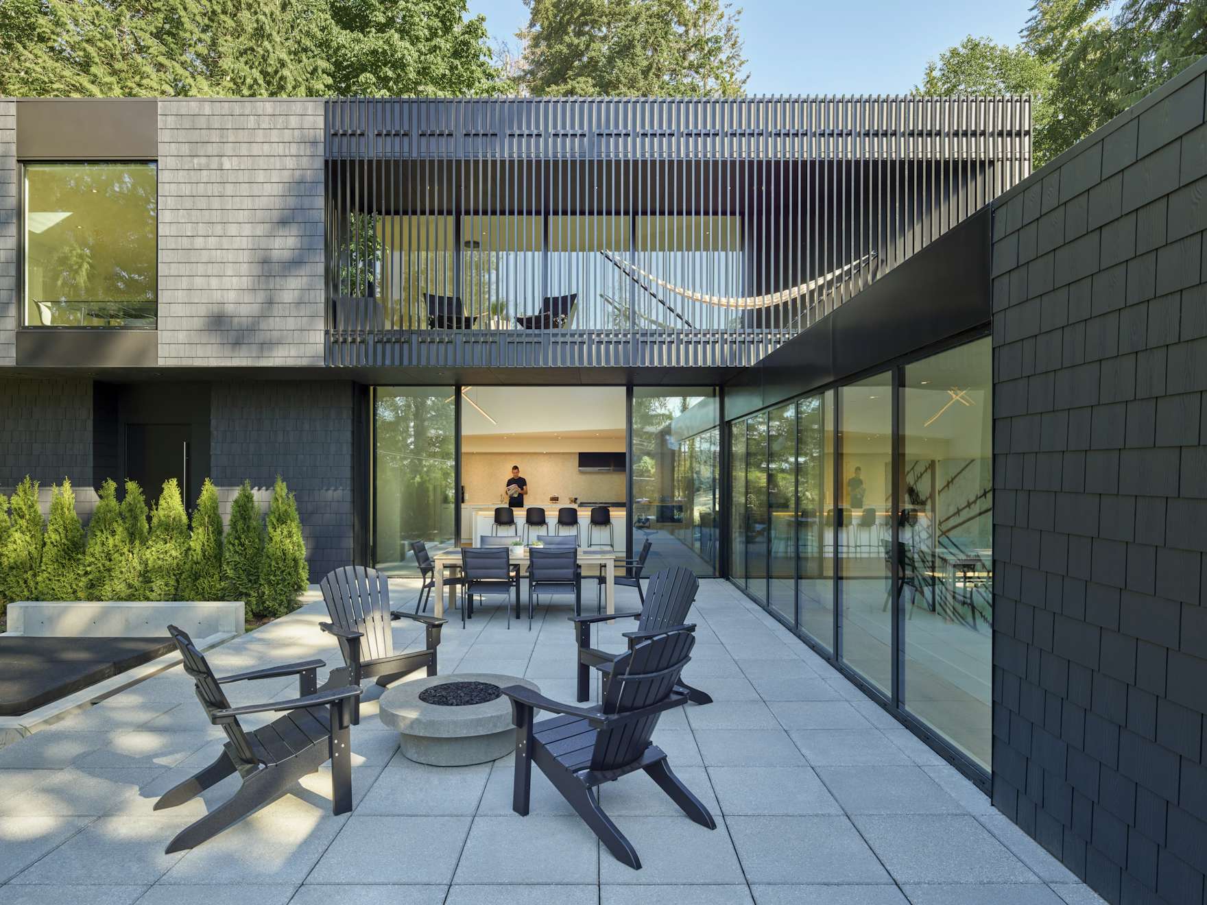 Photo 3 of 7 in This V-Shaped House’s Front Courtyard Opens Up to the ...