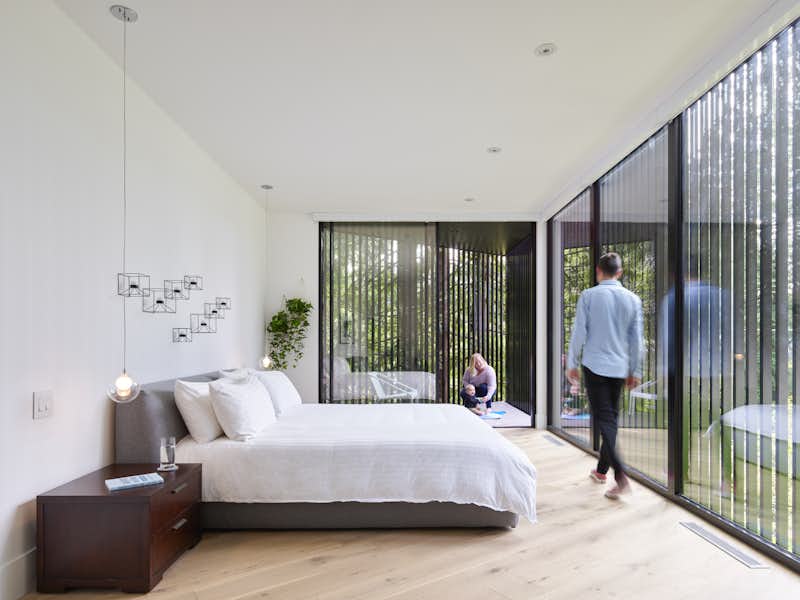 Photo 7 of 7 in This V-Shaped House’s Front Courtyard Opens Up to the ...