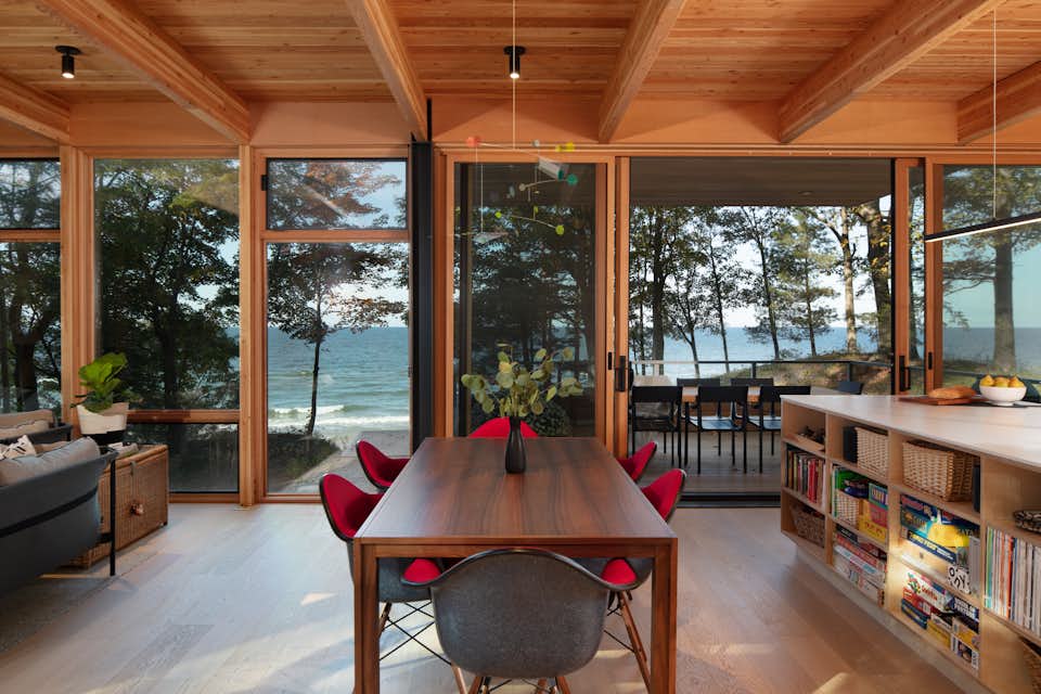 Photo 6 of 14 in A Floating Living Room Sets a Family’s Lake Michigan ...