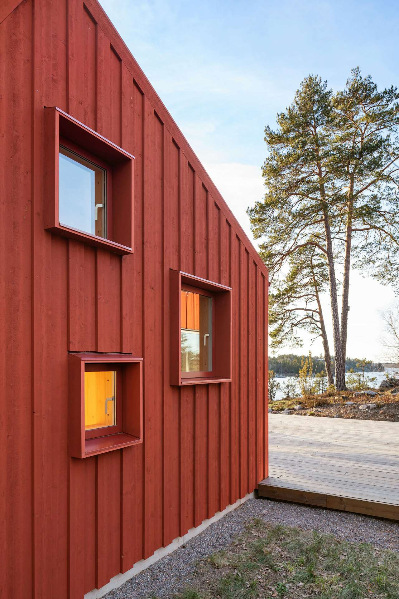 Photo 9 of 13 in A Tiny Cabin in Rural Sweden Pops With Red Pinewood ...