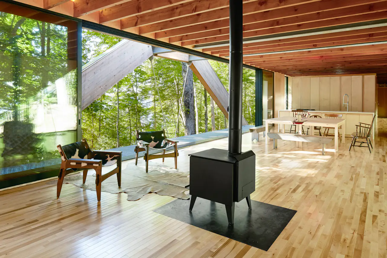 A Unique Home in the Canadian Forest That Doubles As a Bridge - Dwell