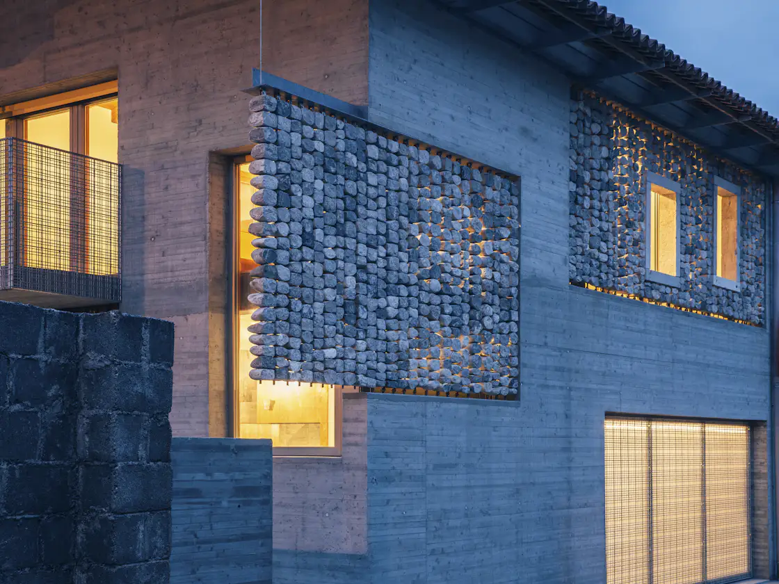 Photo 12 of 14 in A Home With Striking “Stone Curtains” Glows Like a ...