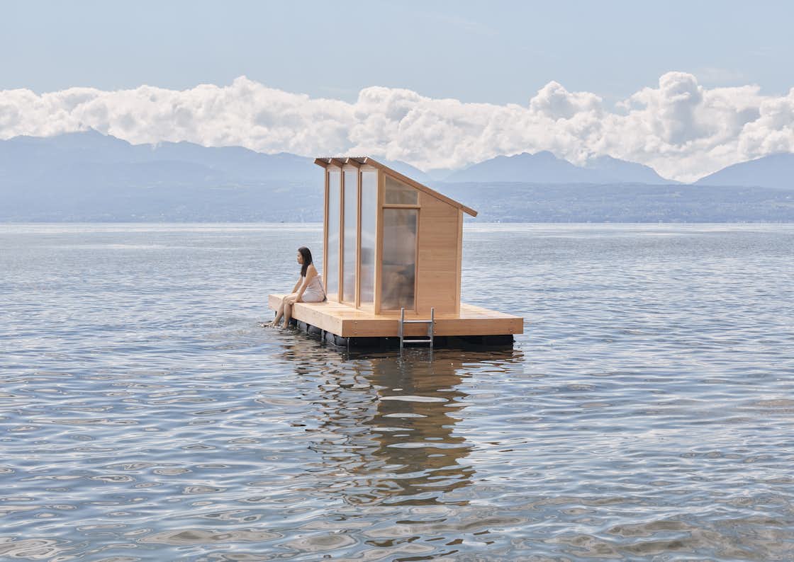 This Floating Sauna in Switzerland Lets You Steam, Plunge, and Repeat ...