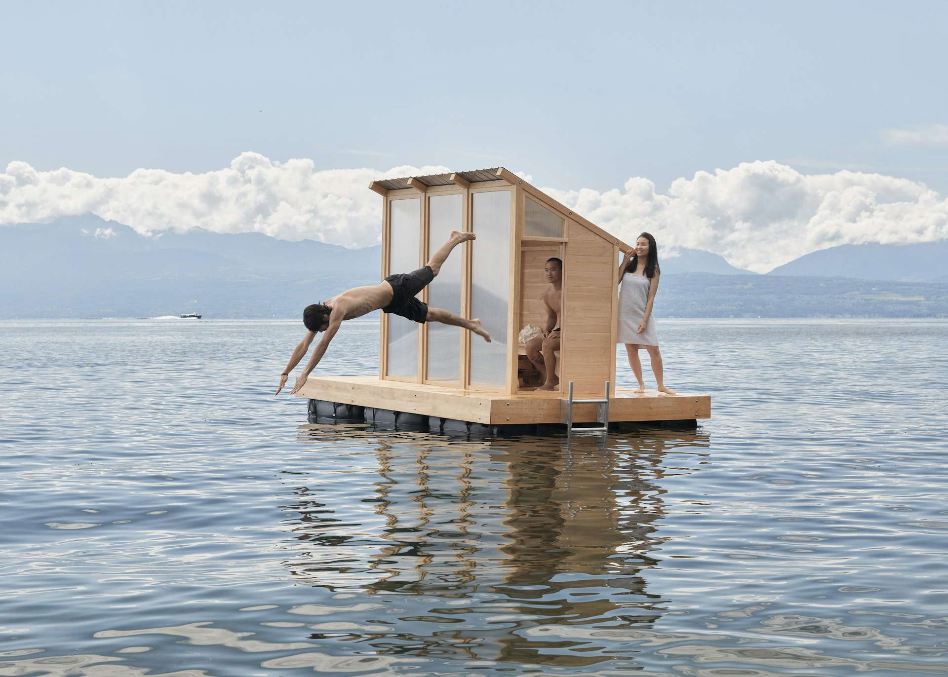 This Floating Sauna in Switzerland Lets You Steam, Plunge, and Repeat ...