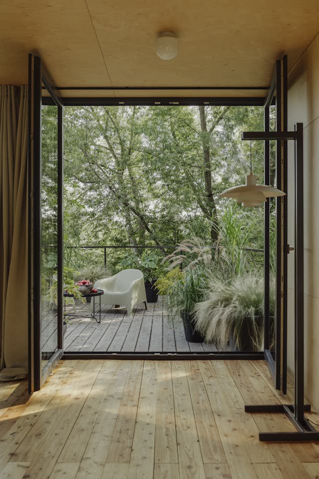 Photo 4 of 14 in Two Shipping Containers Form a Cozy Live/Work Cabin in ...