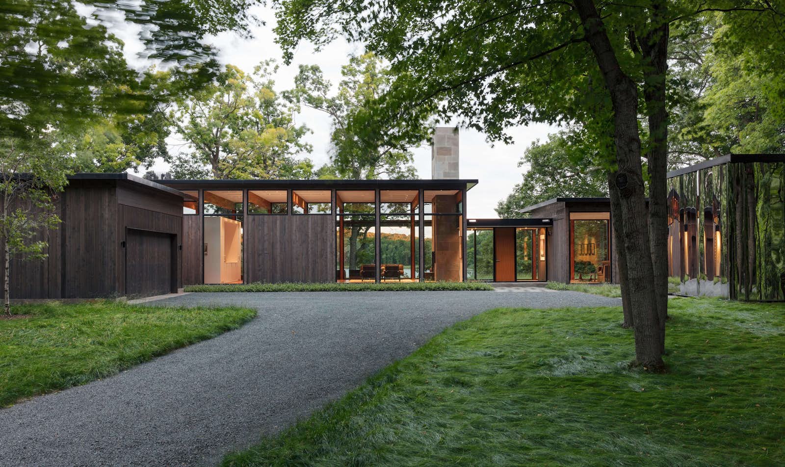 This Glass House and "Shiny Shed" Merge With Nature in Minnesota - Dwell