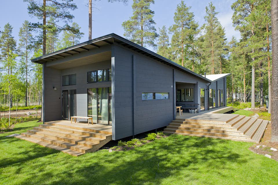 Photo 1 of 12 in 12 Scandinavian Prefabs That Embody High-Design Hygge from These 8 Log Cabin ...