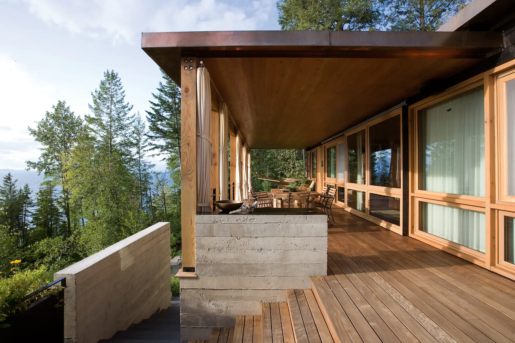 Stacked-Wood Walls Tie This Eco-Friendly Camp to the Montana Landscape ...