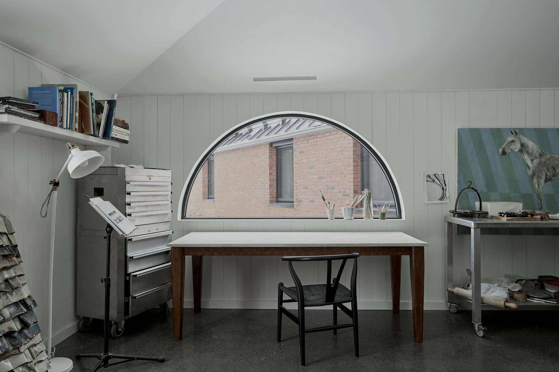 Horse Stables and Art Guide the Look of This Modern Brick Abode - Dwell