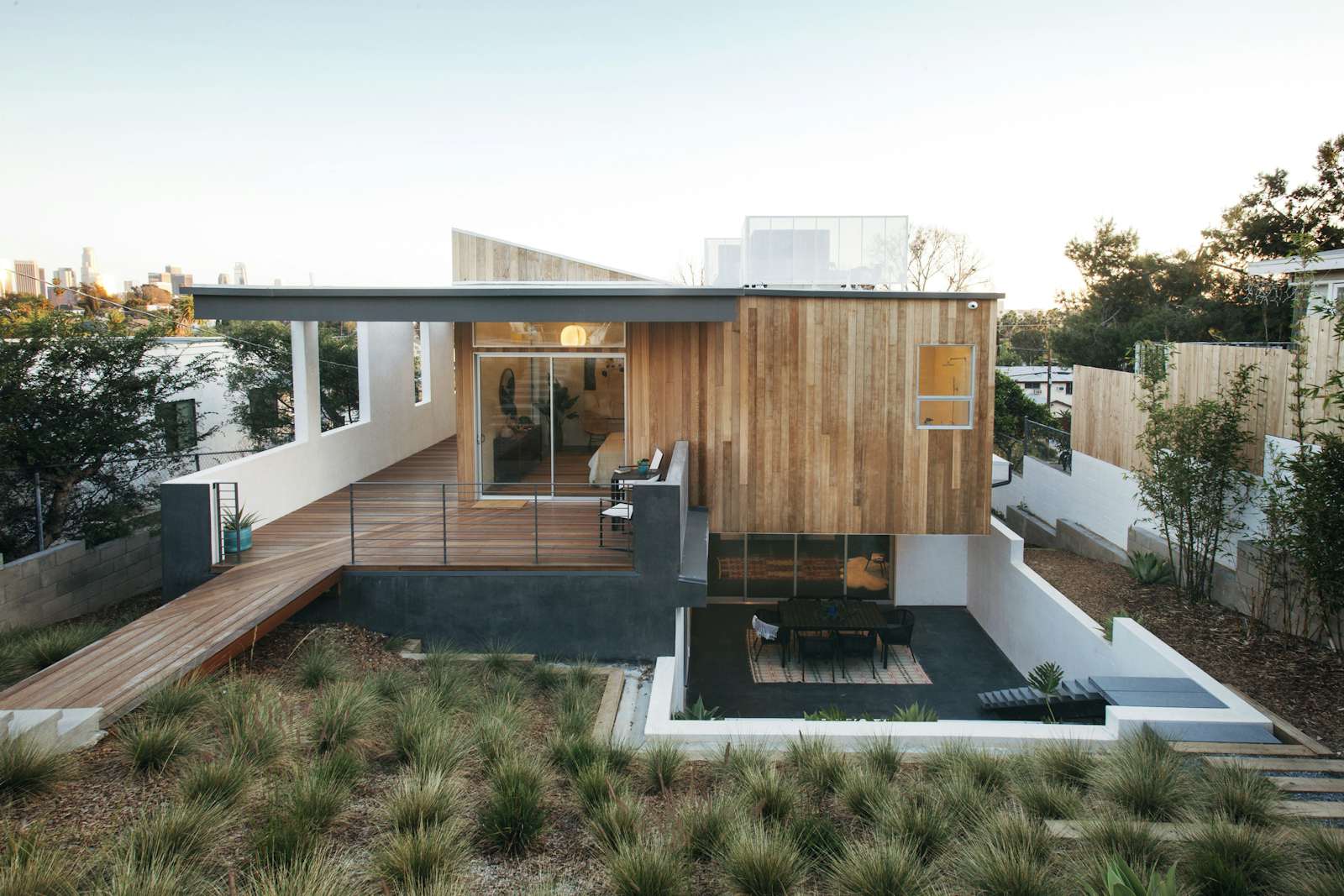 A Tiered Home in Los Angeles Hugs a Steep Slope - Dwell