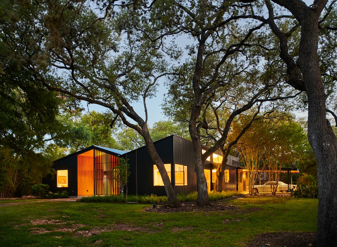 Photo 1 of 11 in An Angular Austin Home Makes Way For Heritage Oak ...