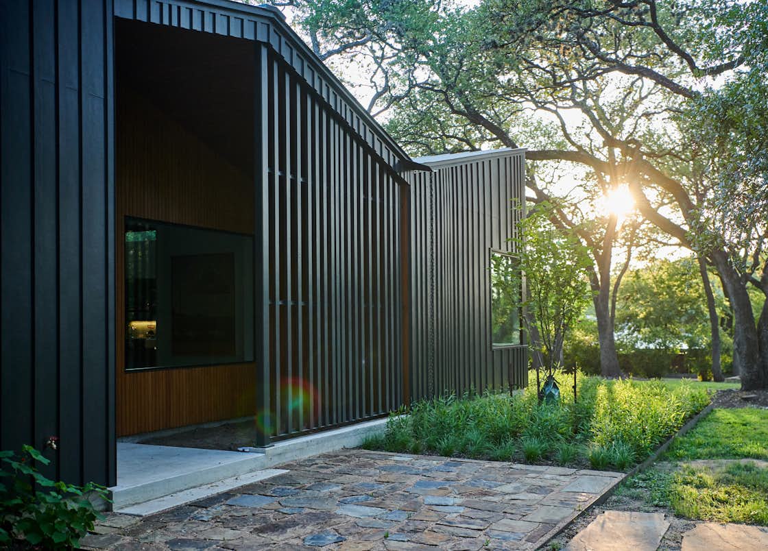 Photo 5 of 11 in An Angular Austin Home Makes Way For Heritage Oak ...