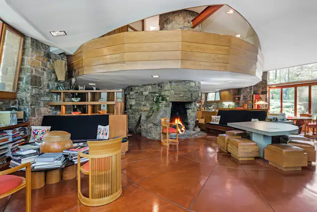 Photo 3 of 10 in A Usonian Masterpiece by Frank Lloyd Wright Is on the ...
