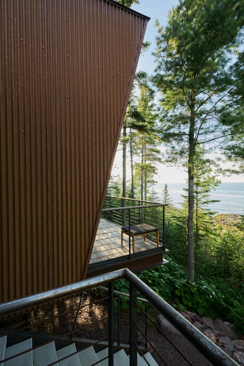 Photo 6 of 15 in Ruddy Cor-Ten Steel Wraps a Warm, Woody Retreat on ...