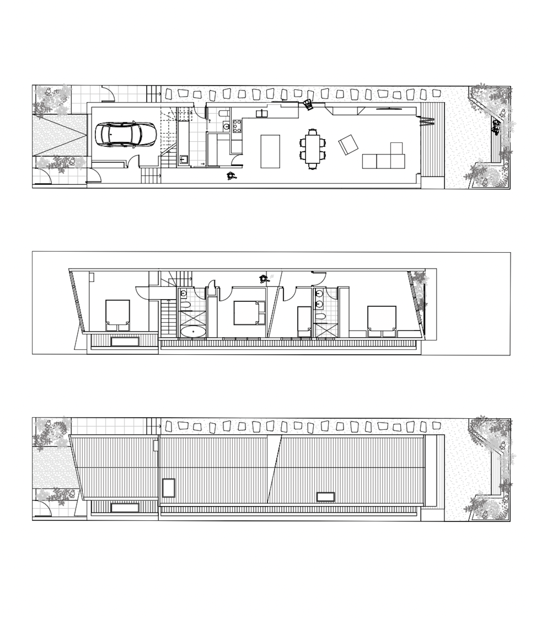 Photo 10 of 10 in The Site Was Long and Narrow, so They Cut the Home in ...