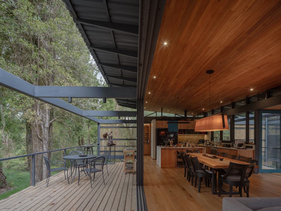 Photo 3 of 10 in This Forest Home in Chile Is Elevated to Float Among ...