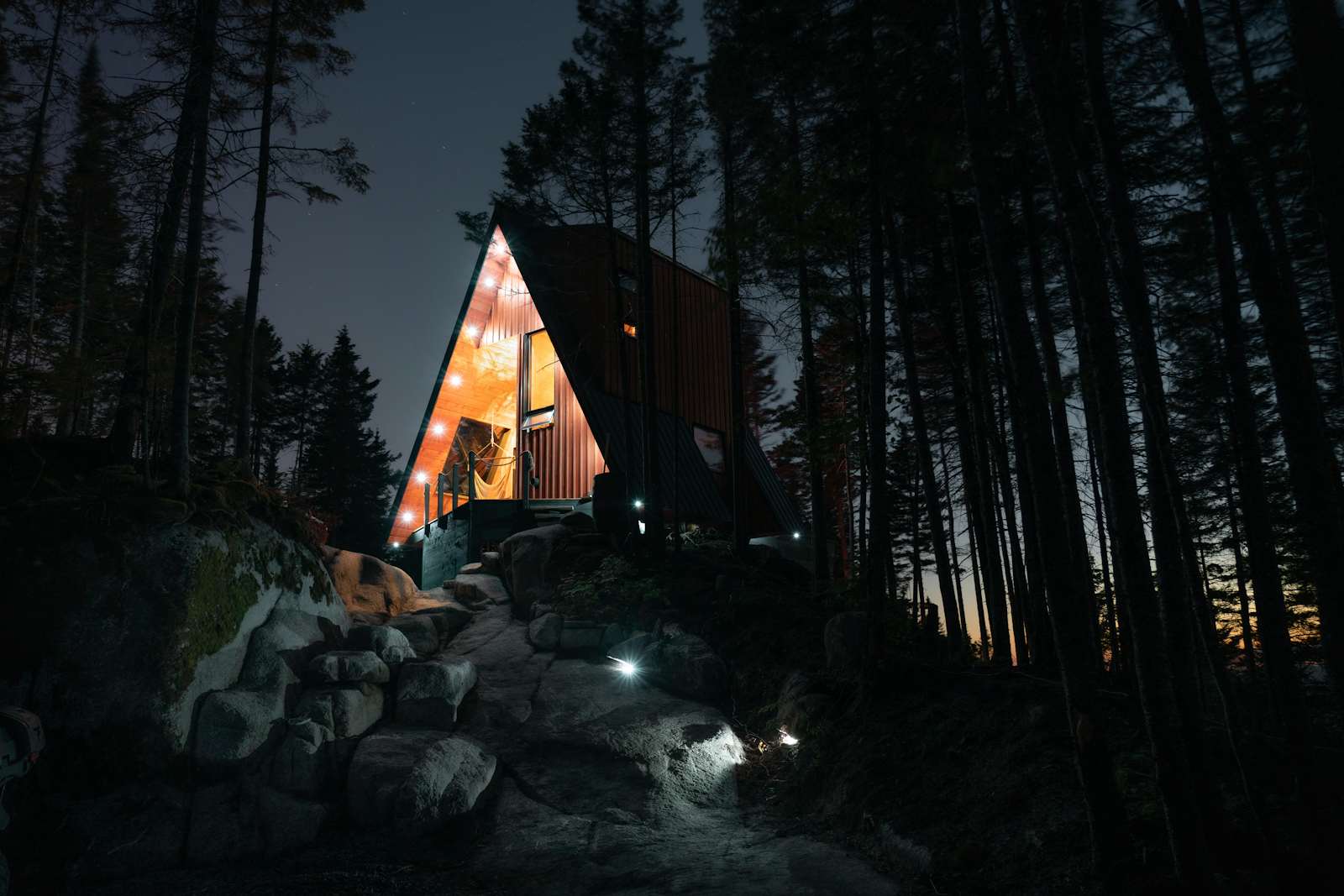 Photo 10 of 10 in An Adventurous Couple Build an A-Frame Cabin in the ...