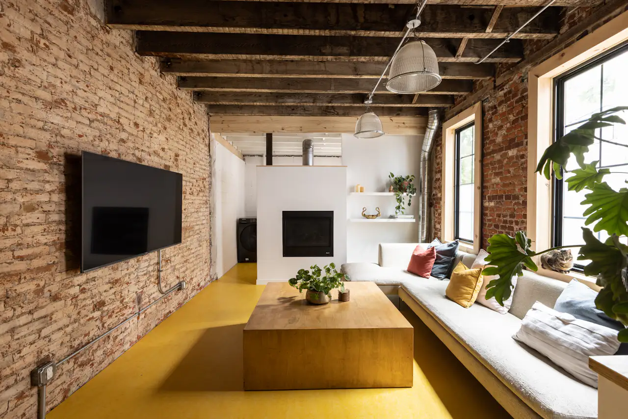 Living Room Gas Burning Fireplace Design Photos and Ideas - Dwell